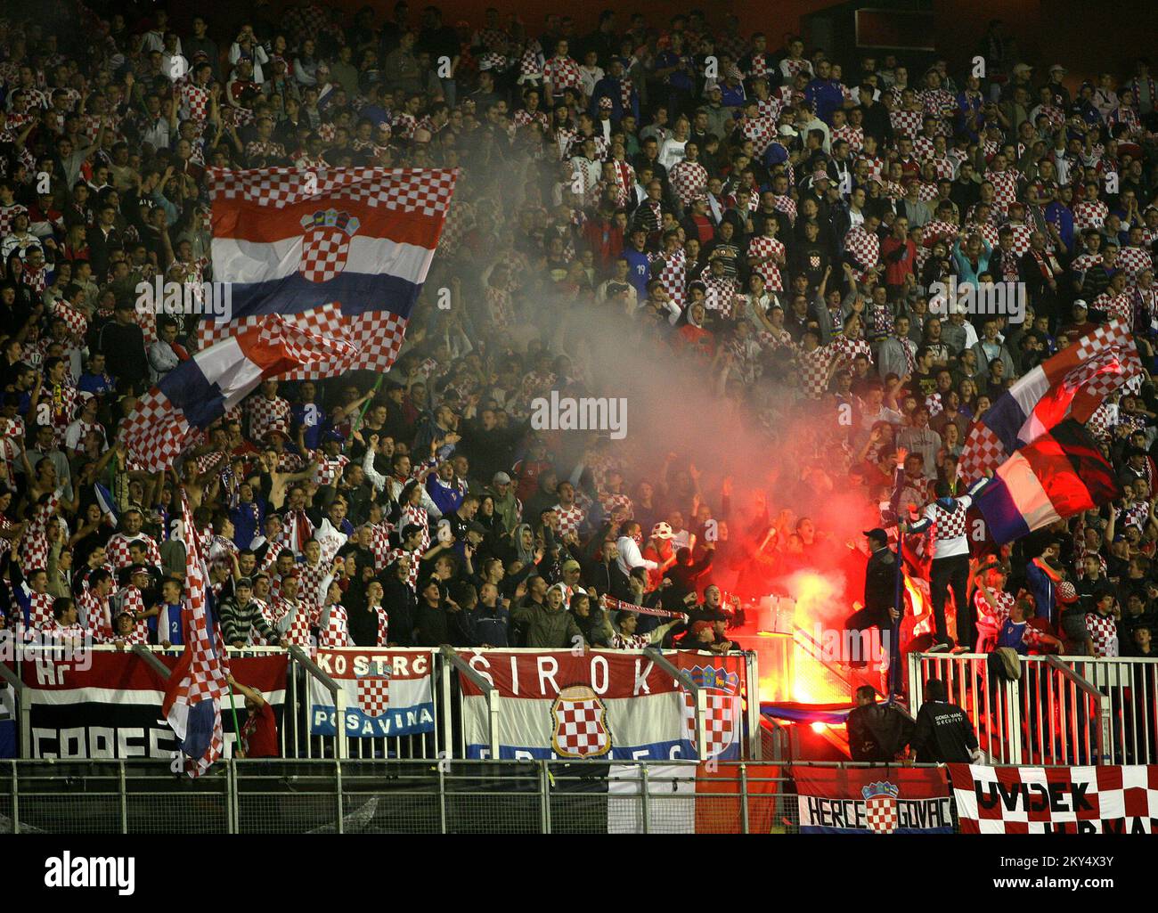 Croatia fans in the stands Stock Photo - Alamy