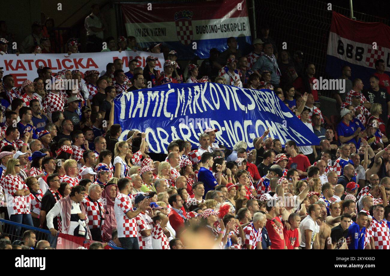 Croatia fans in the stands Stock Photo - Alamy