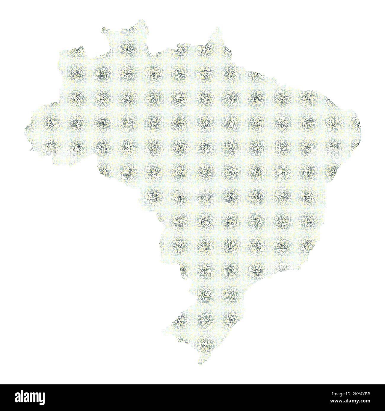Brazil Silhouette Pixelated generative pattern illustration Stock ...
