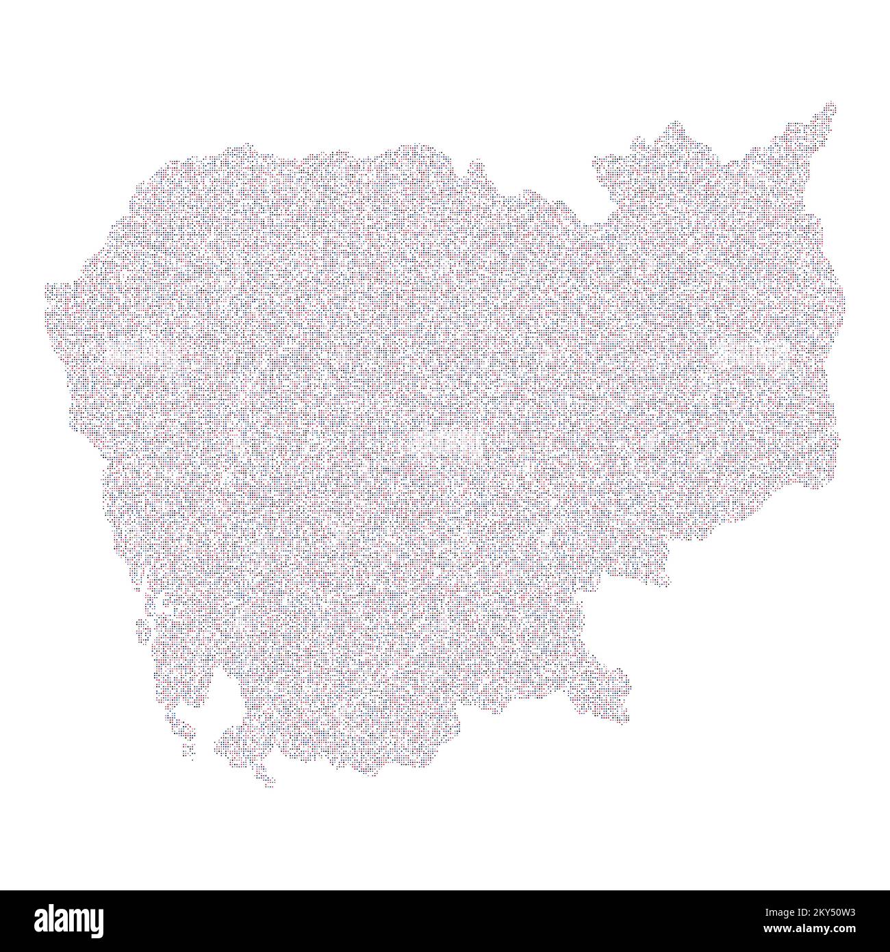 Cambodia Silhouette Pixelated generative pattern illustration Stock ...