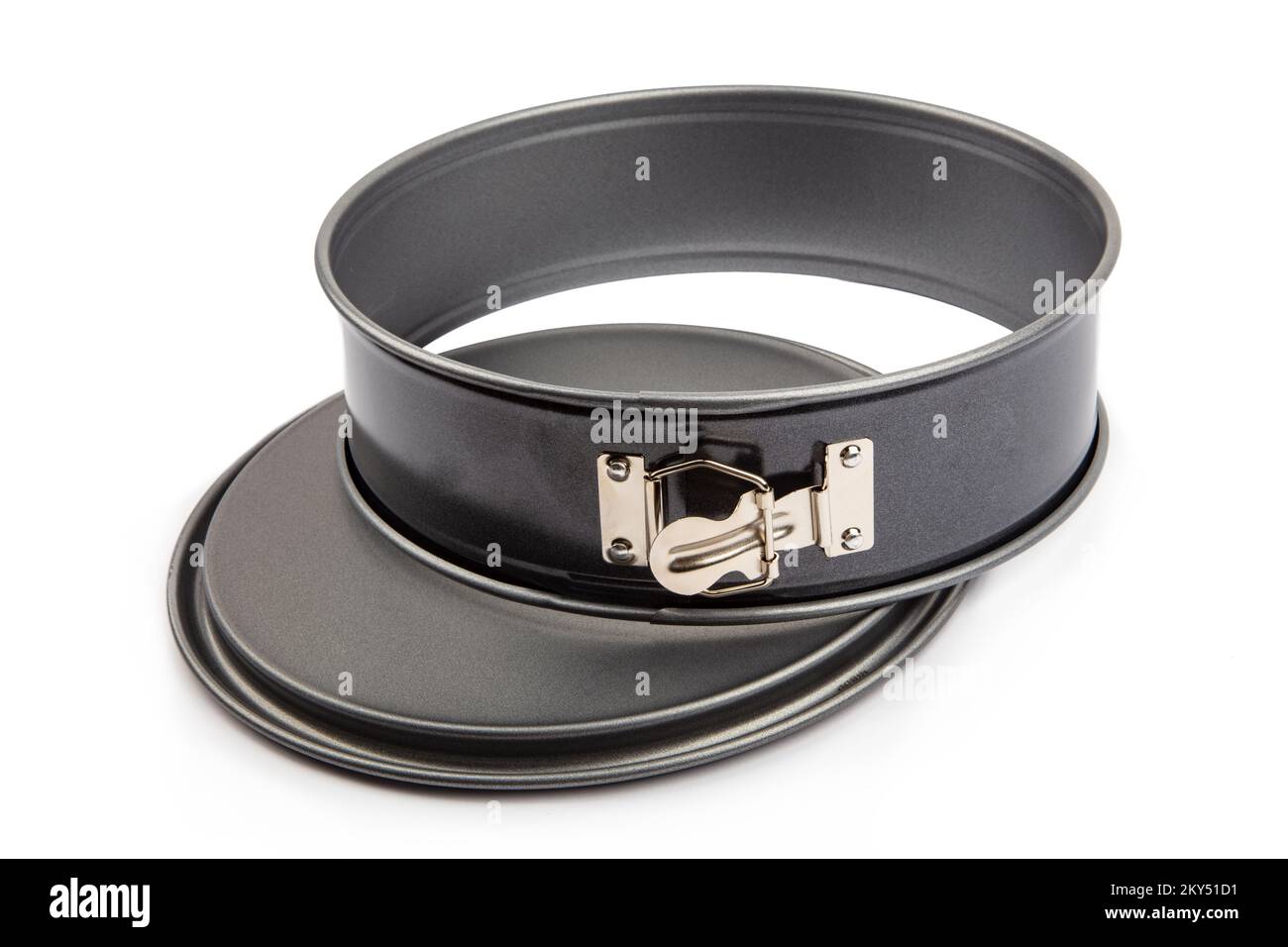 Baking form for cake over white Background Stock Photo - Alamy