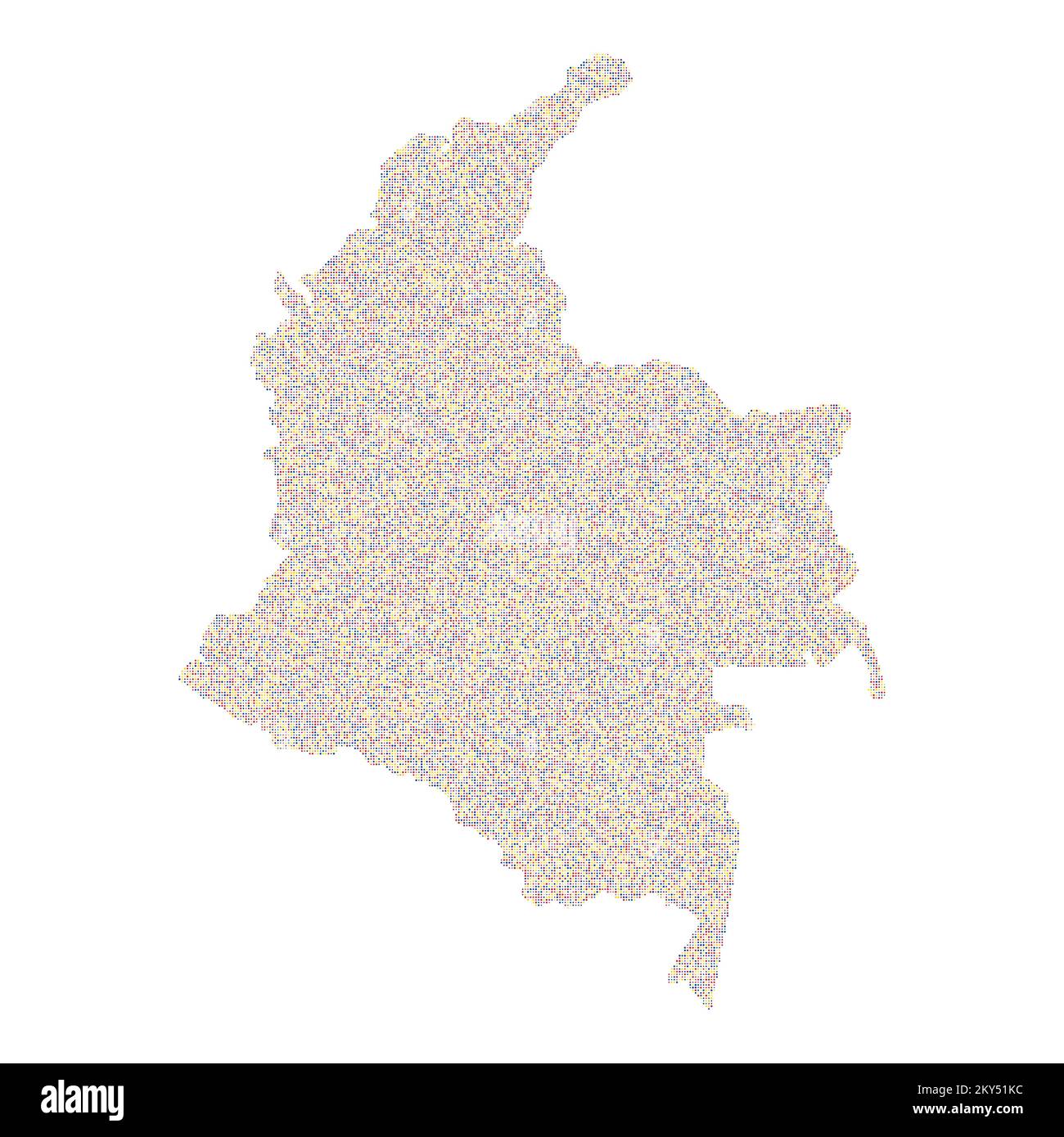 Colombia Silhouette Pixelated generative pattern illustration Stock ...