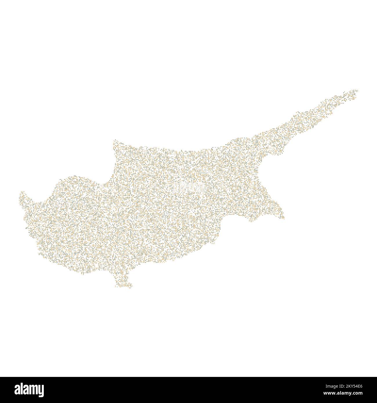 Cyprus Silhouette Pixelated generative pattern illustration Stock ...