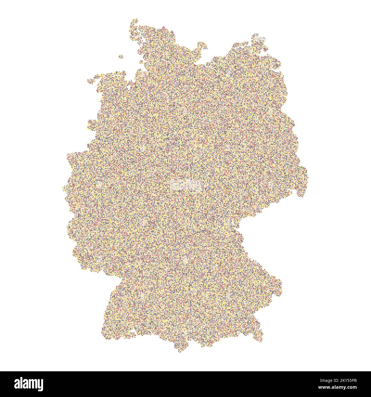 Germany Silhouette Pixelated generative pattern illustration Stock ...