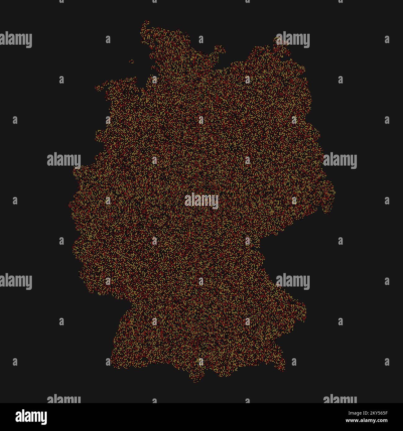Germany Silhouette Pixelated generative pattern illustration Stock ...