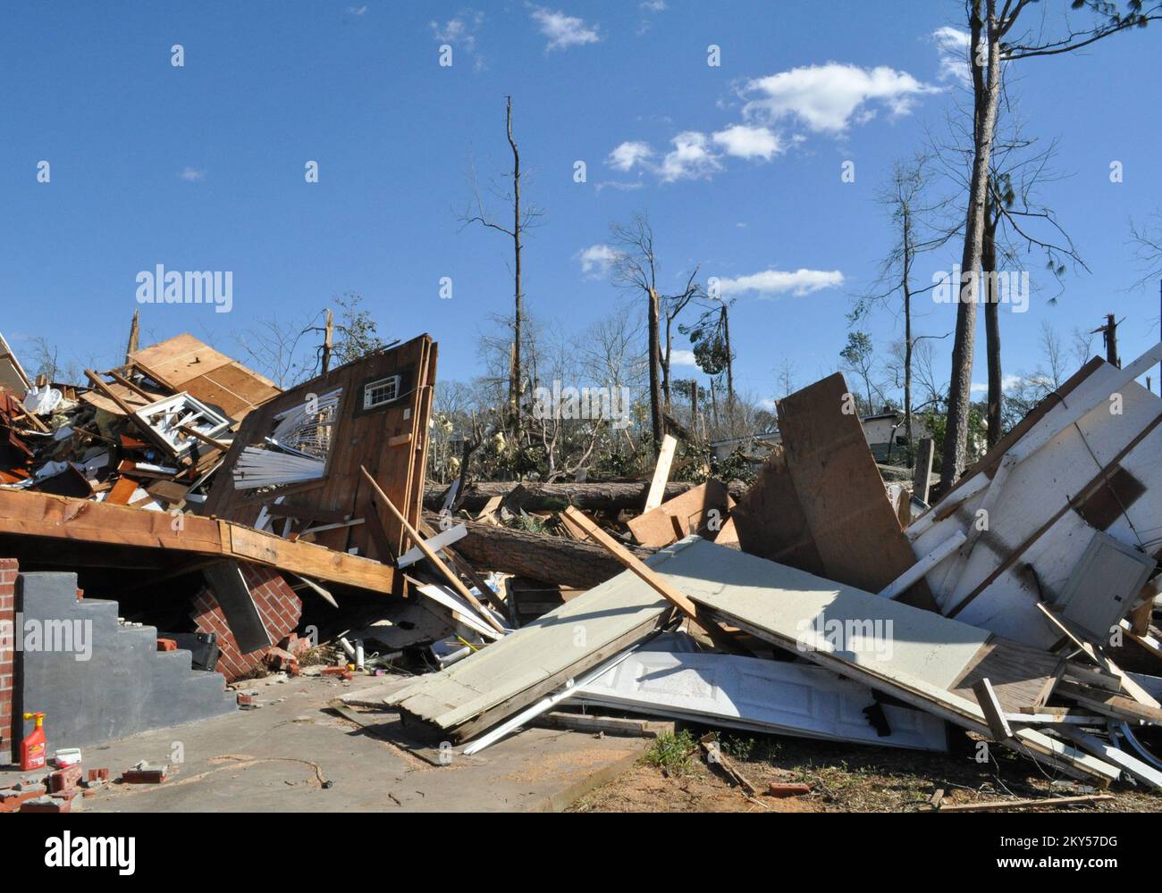 Many Homes in the Tornadoe's Path Were Totally Destroyed. Mississippi ...