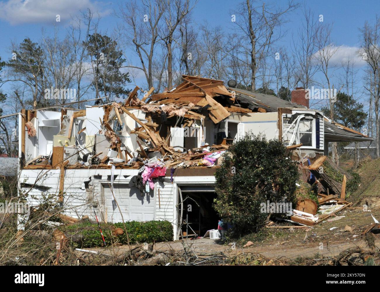 Many Homes in the Tornado's Path Were Totally Destroyed. Mississippi ...
