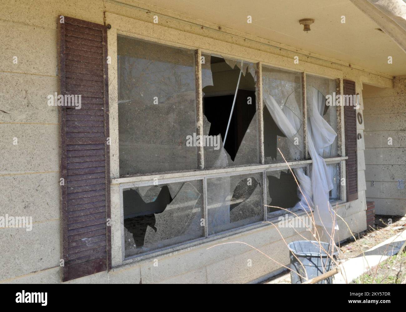 Broken Windows a Common Sight Throughout Hattiesburg. Mississippi ...
