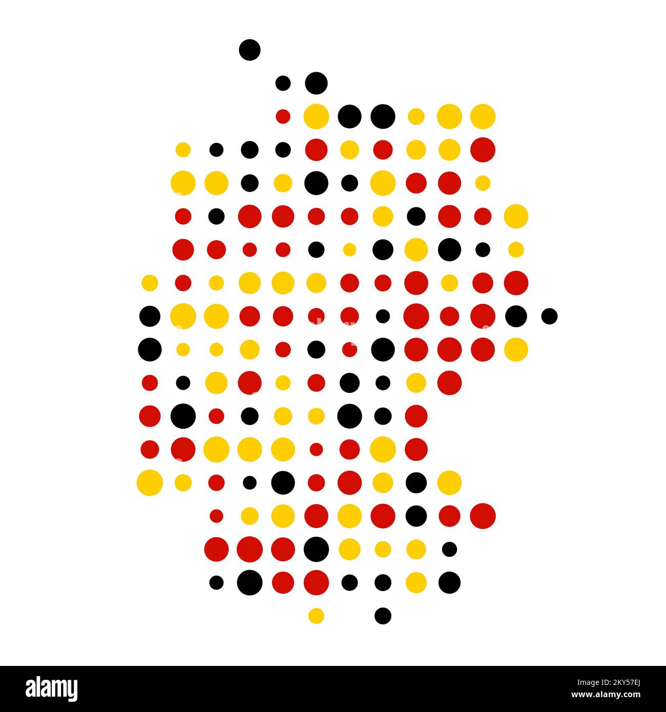 Germany Silhouette Pixelated generative pattern illustration Stock ...