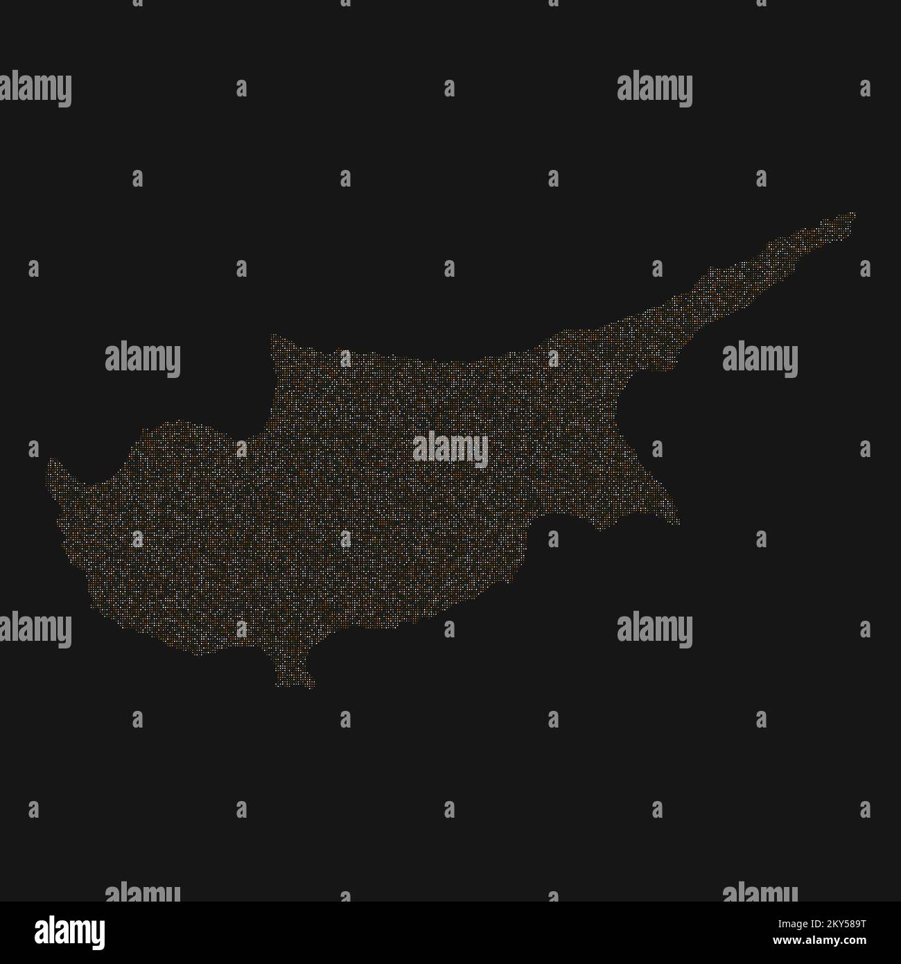 Cyprus Silhouette Pixelated generative pattern illustration Stock ...