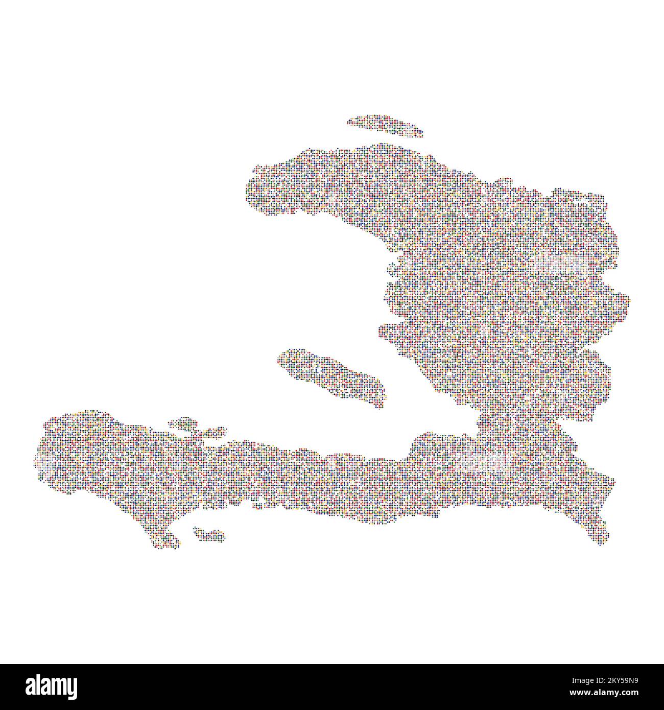 Haiti Silhouette Pixelated generative pattern illustration Stock Vector ...