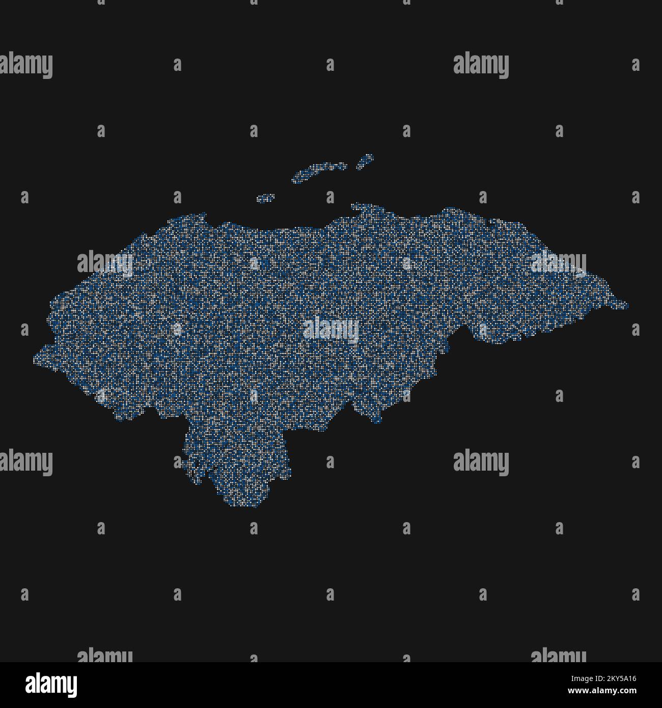Honduras Silhouette Pixelated generative pattern illustration Stock ...