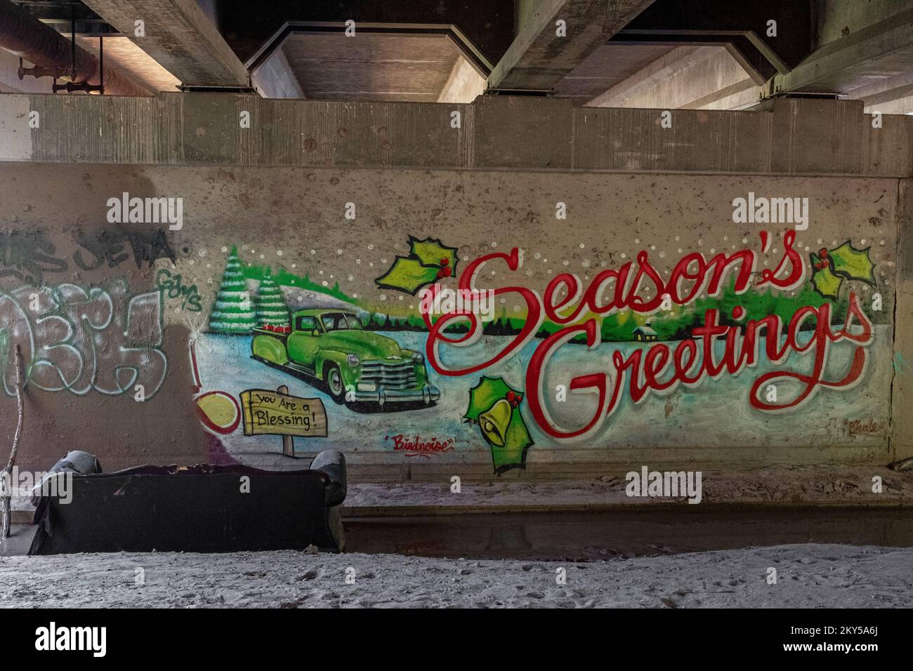 Homeless under bridge boulevard hi-res stock photography and images - Alamy