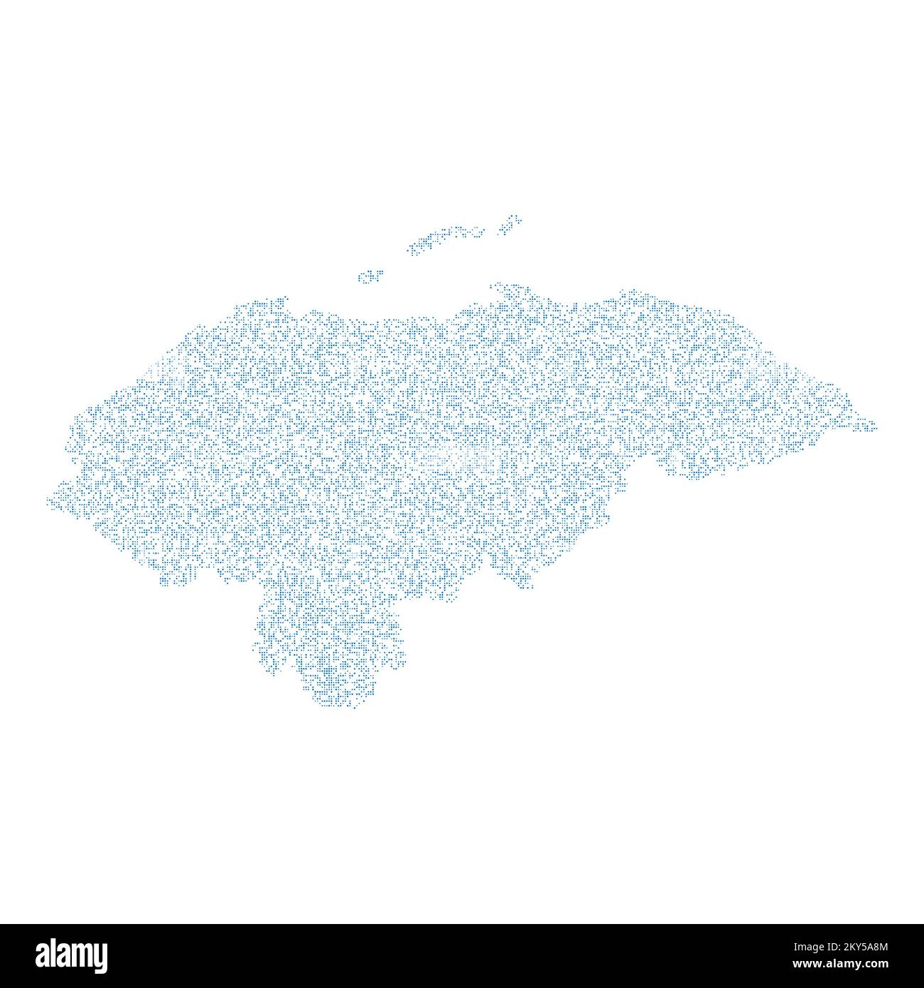 Honduras Silhouette Pixelated generative pattern illustration Stock ...