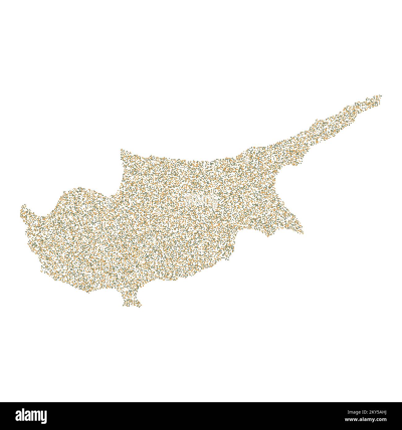 Cyprus Silhouette Pixelated generative pattern illustration Stock ...