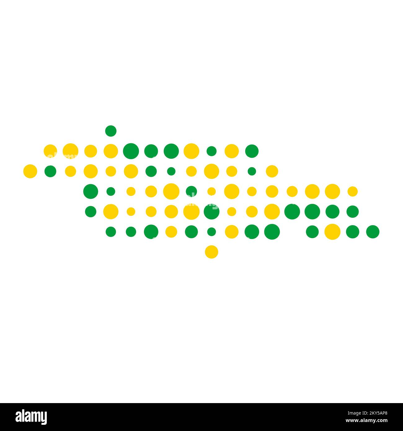 Jamaica Silhouette Pixelated generative pattern illustration Stock ...