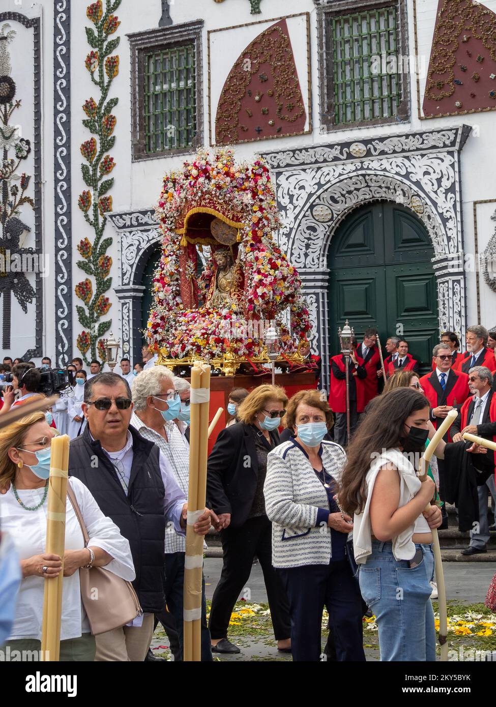 The image of The Lord Holy Christ of the Miracles at the procession in ...