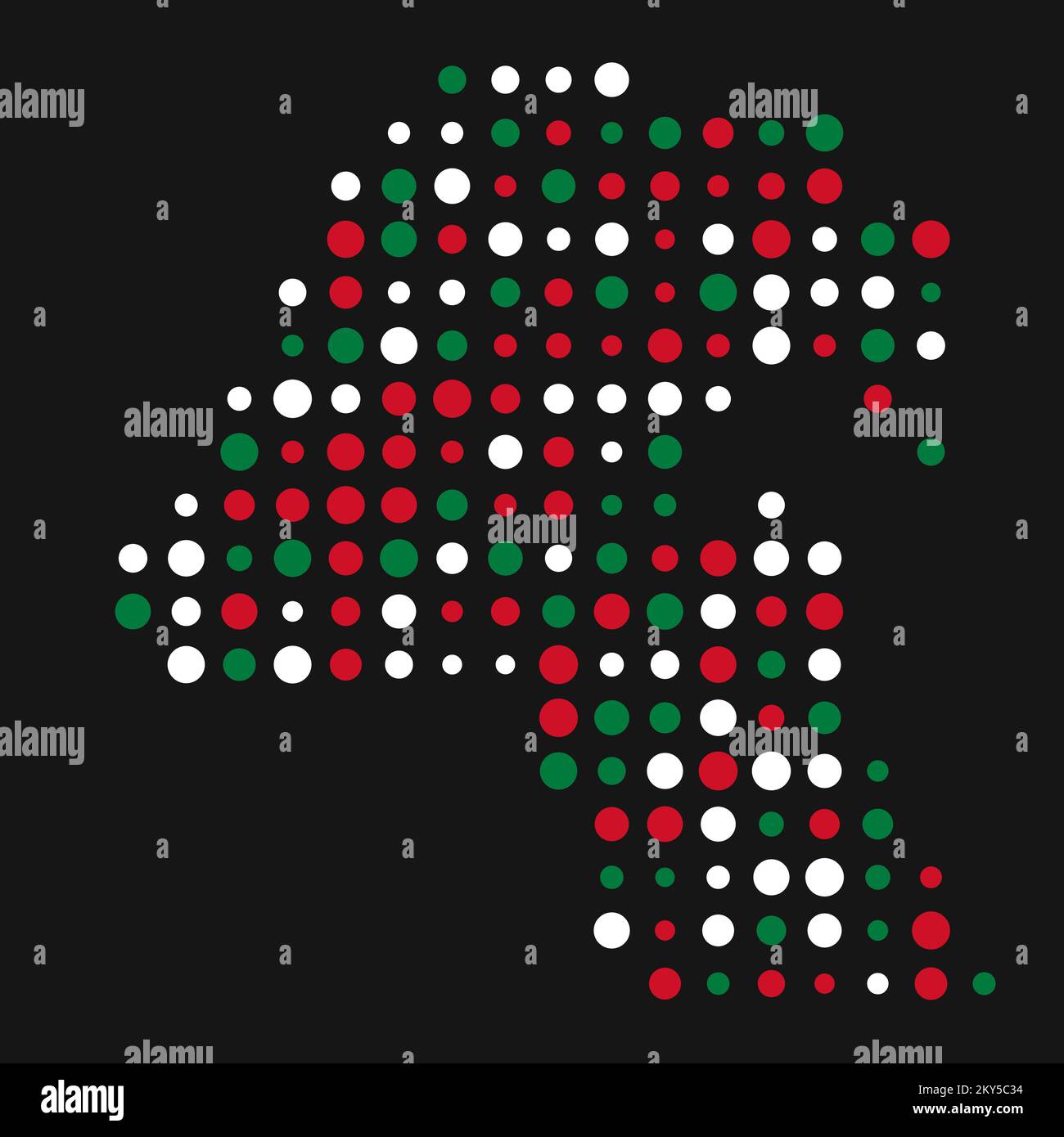 Kuwait Silhouette Pixelated generative pattern illustration Stock ...