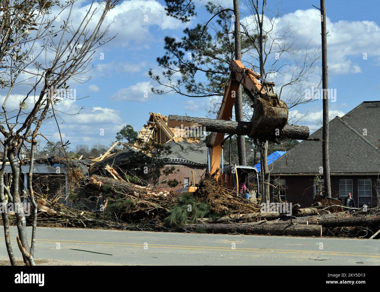 Removal of Fallen Trees is a Giant Task. Mississippi Severe Storms ...