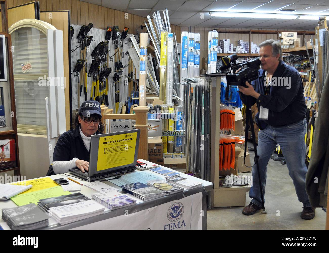 The Media visits the Mitigation Table at Economy Hardware Store ...