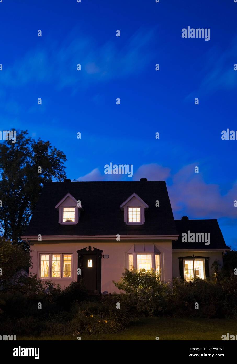 Two storied French manor Canadiana style home with landscaped front ...