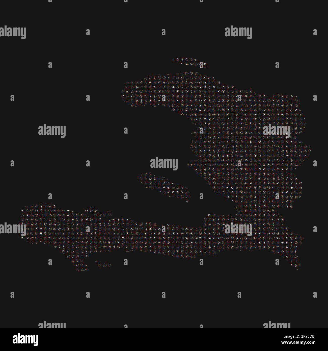 Haiti Silhouette Pixelated generative pattern illustration Stock Vector ...