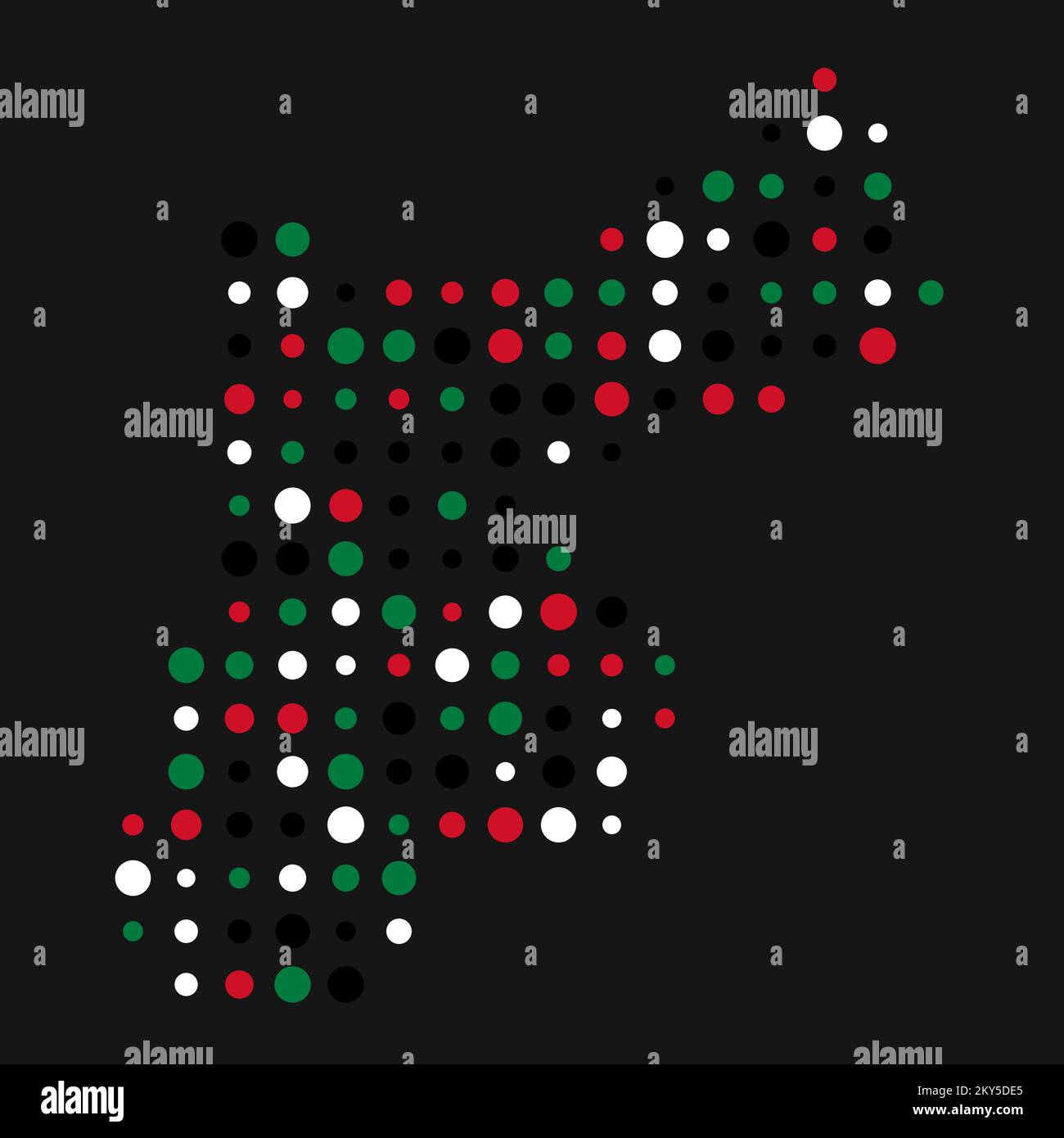 Jordan Silhouette Pixelated generative pattern illustration Stock ...