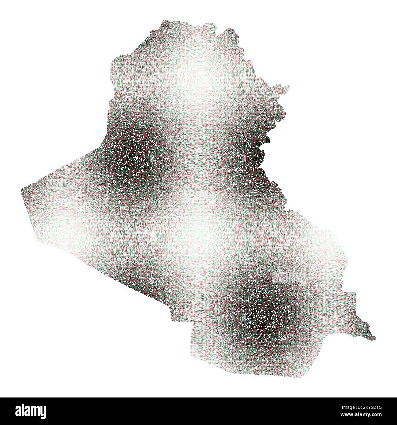 Iraq Silhouette Pixelated generative pattern illustration Stock Vector ...