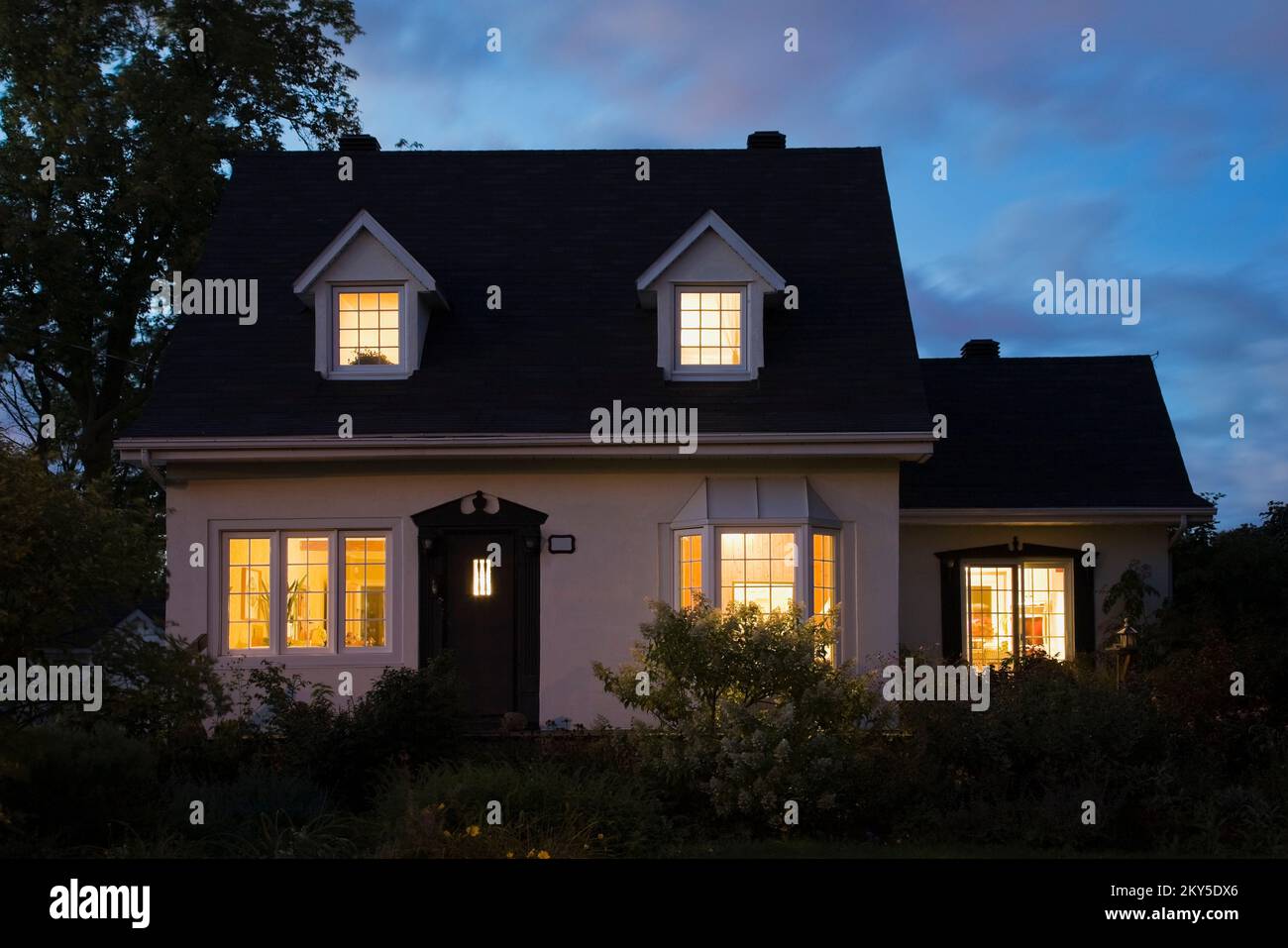 Two storied French manor Canadiana style home with landscaped front ...