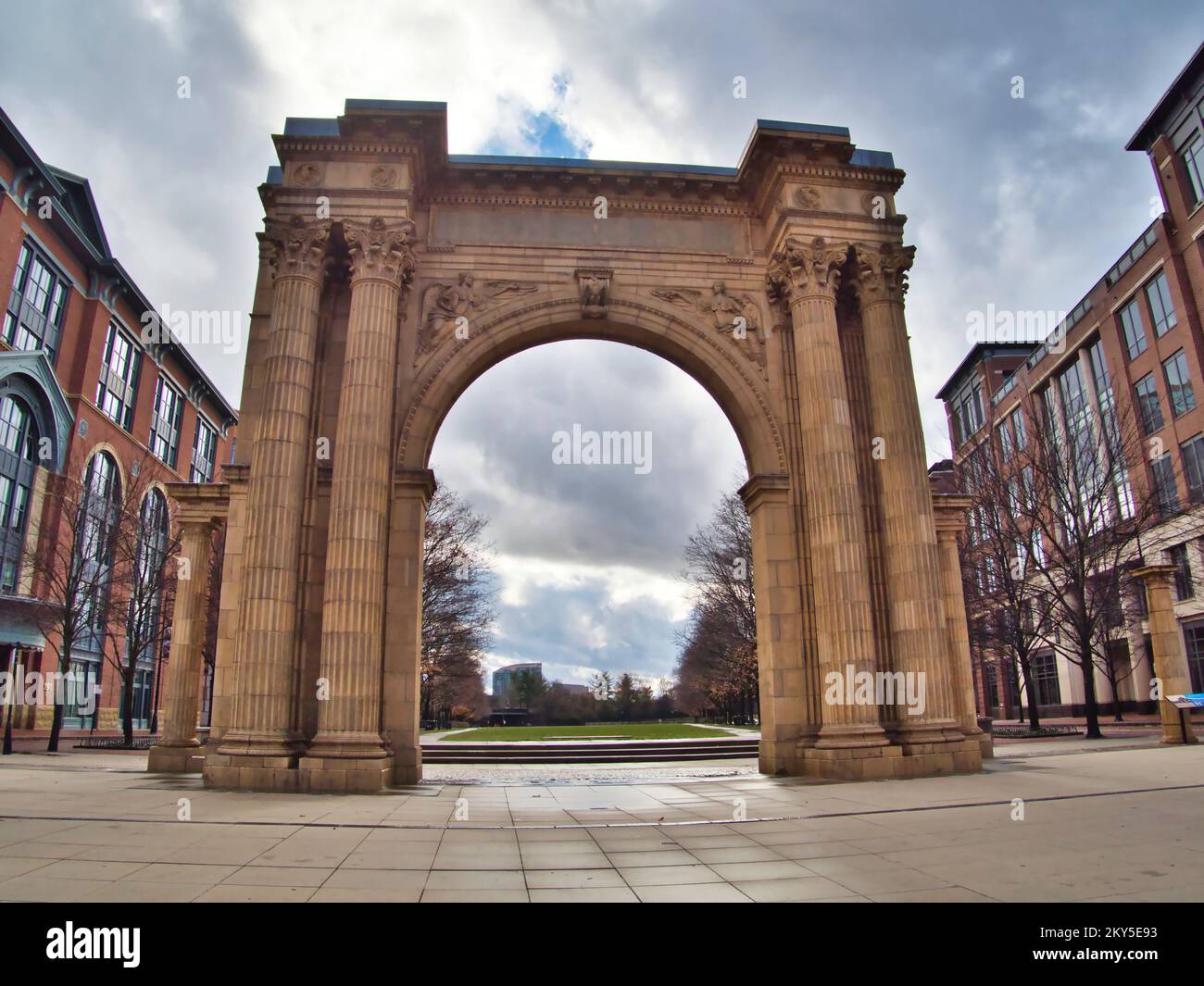 Central Station Arch in the Arena district in Columbus Ohio usa Stock ...