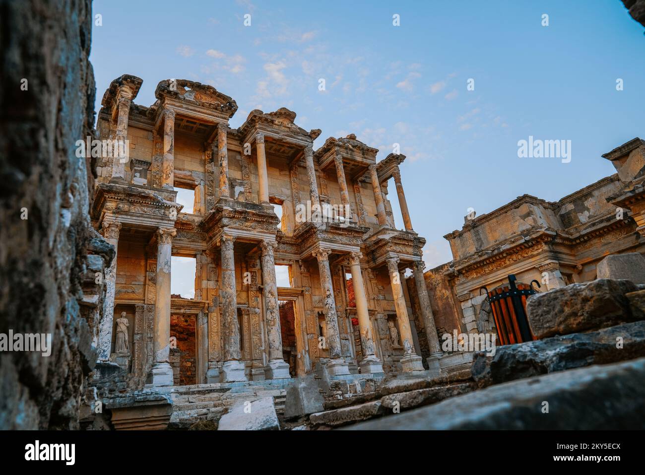 Celsus Library at Ephesus ancient city in Izmir, Turkey Stock Photo - Alamy