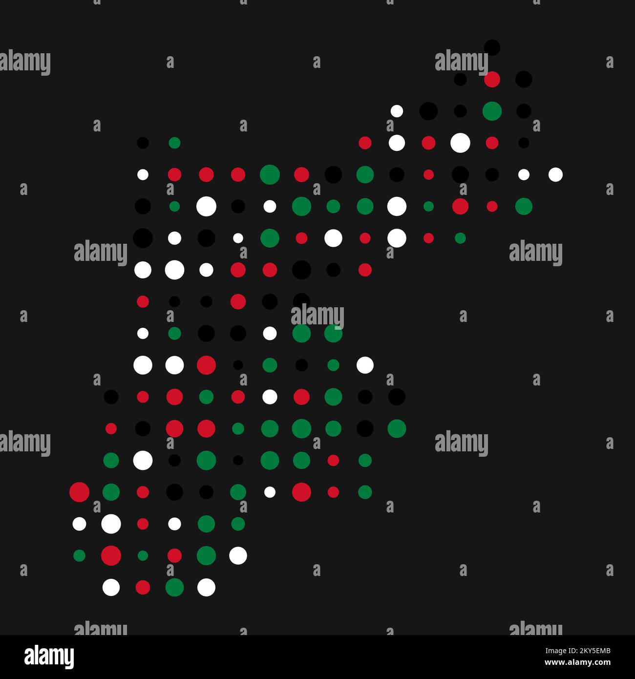 Jordan Silhouette Pixelated generative pattern illustration Stock ...