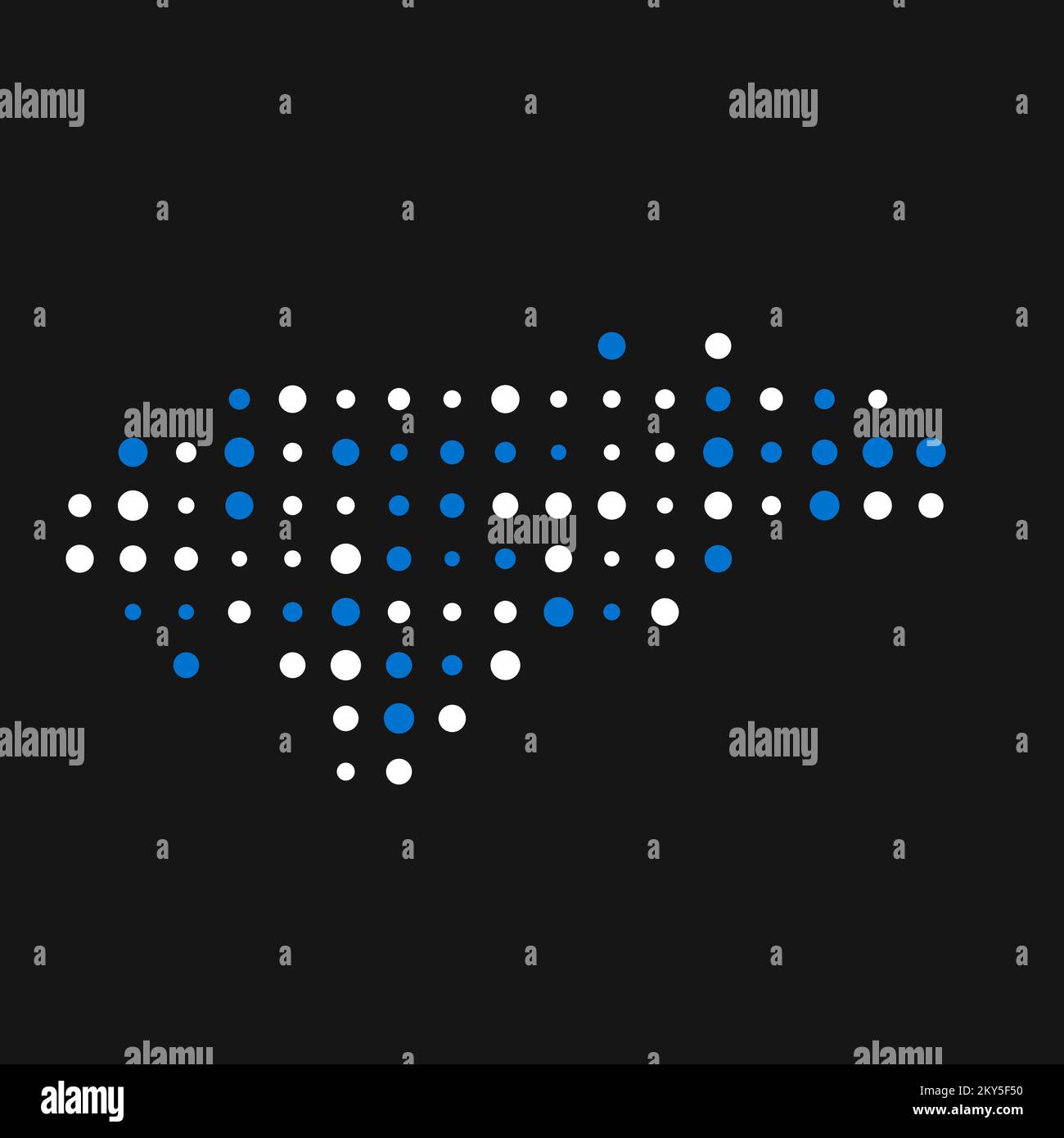 Honduras Silhouette Pixelated generative pattern illustration Stock ...