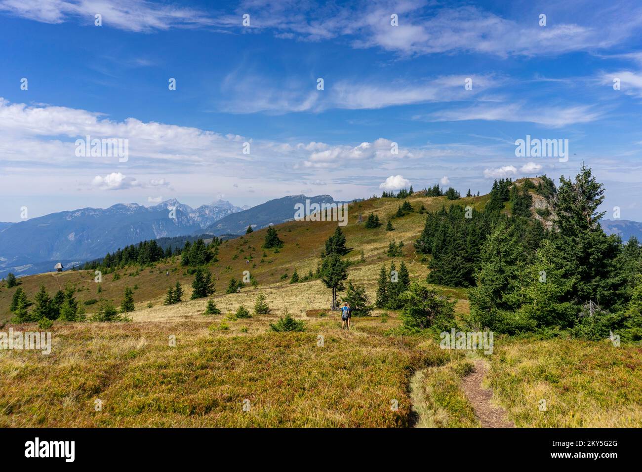 Trekking in the mountains of Slovenia, at Smrekovec region Stock Photo ...