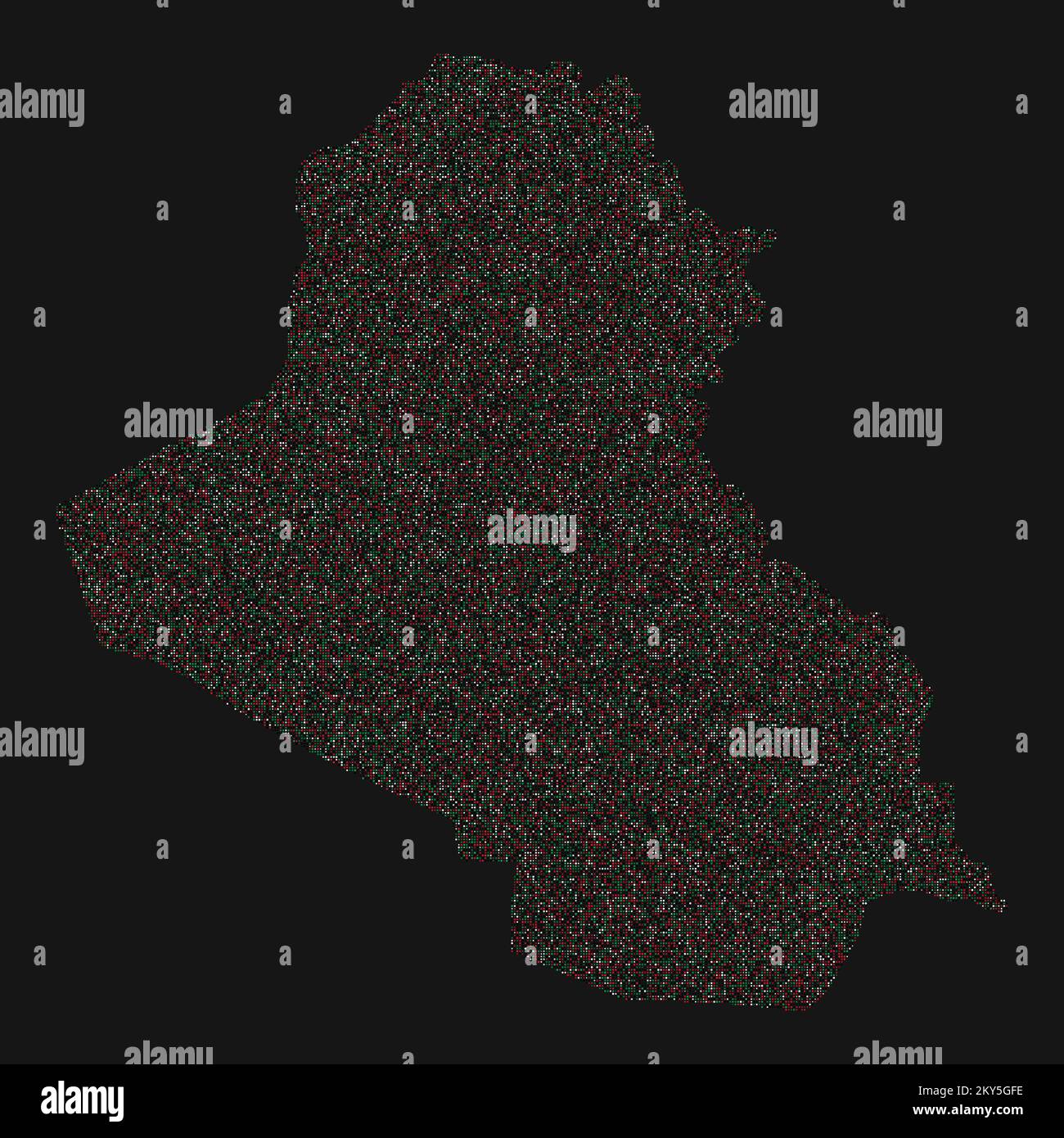 Iraq Silhouette Pixelated generative pattern illustration Stock Vector ...