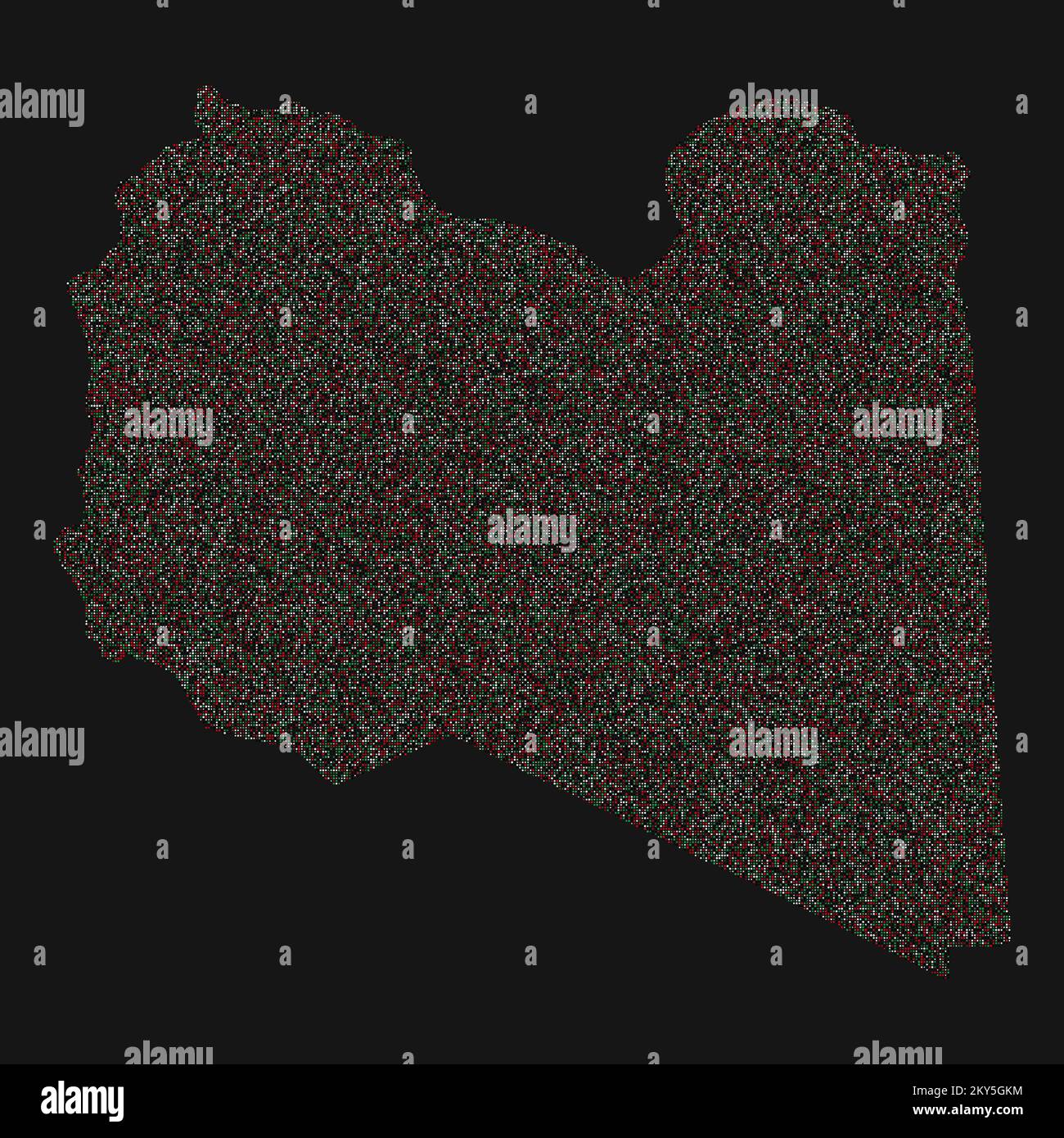 Libya Silhouette Pixelated generative pattern illustration Stock Vector ...