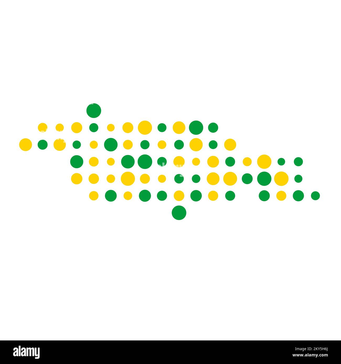 Jamaica Silhouette Pixelated generative pattern illustration Stock ...