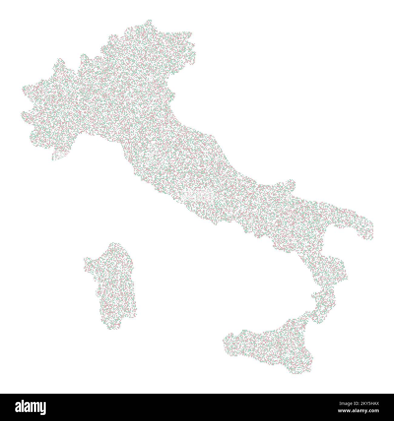 Italy Silhouette Pixelated generative pattern illustration Stock Vector ...
