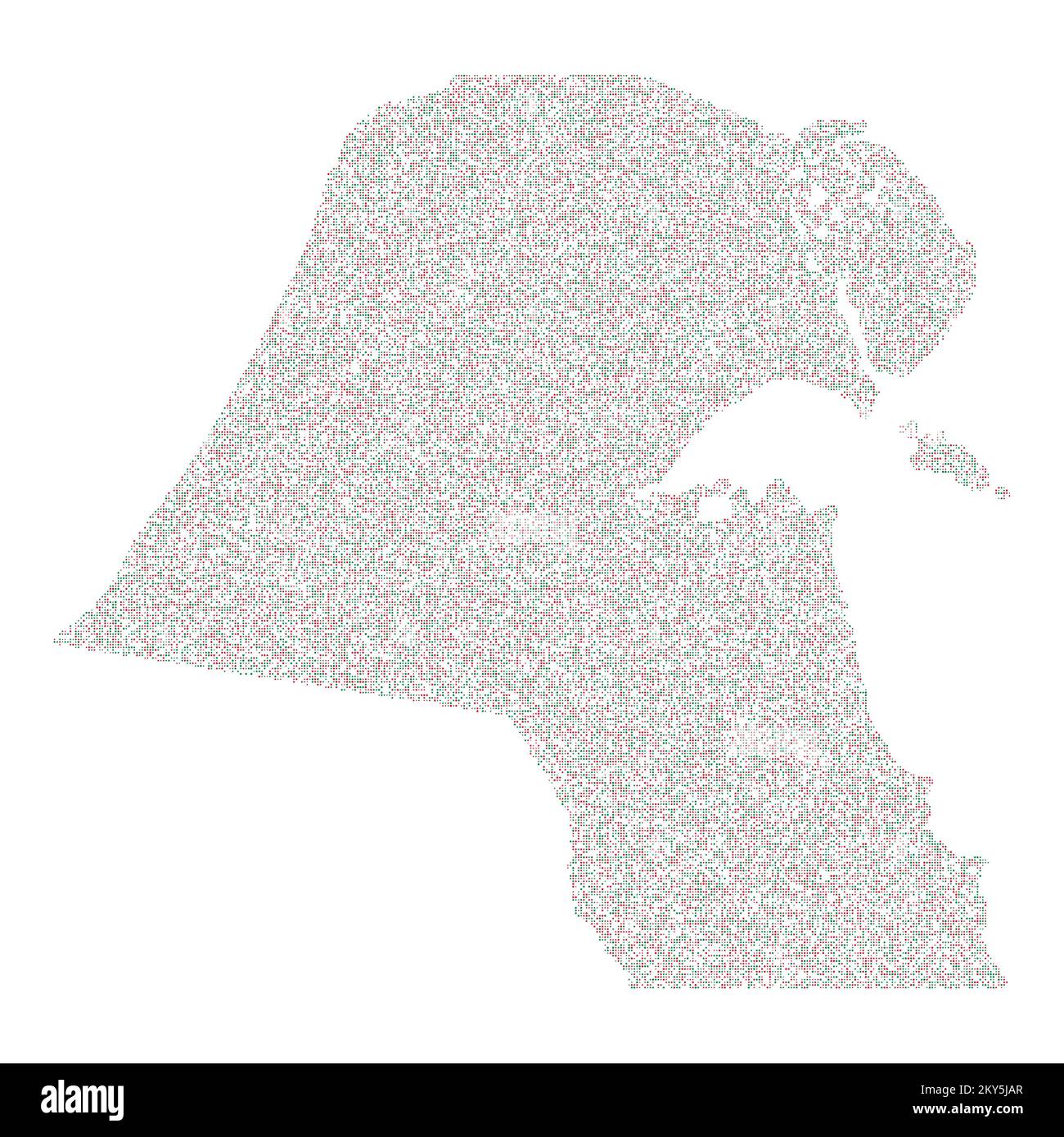 Kuwait Silhouette Pixelated generative pattern illustration Stock ...