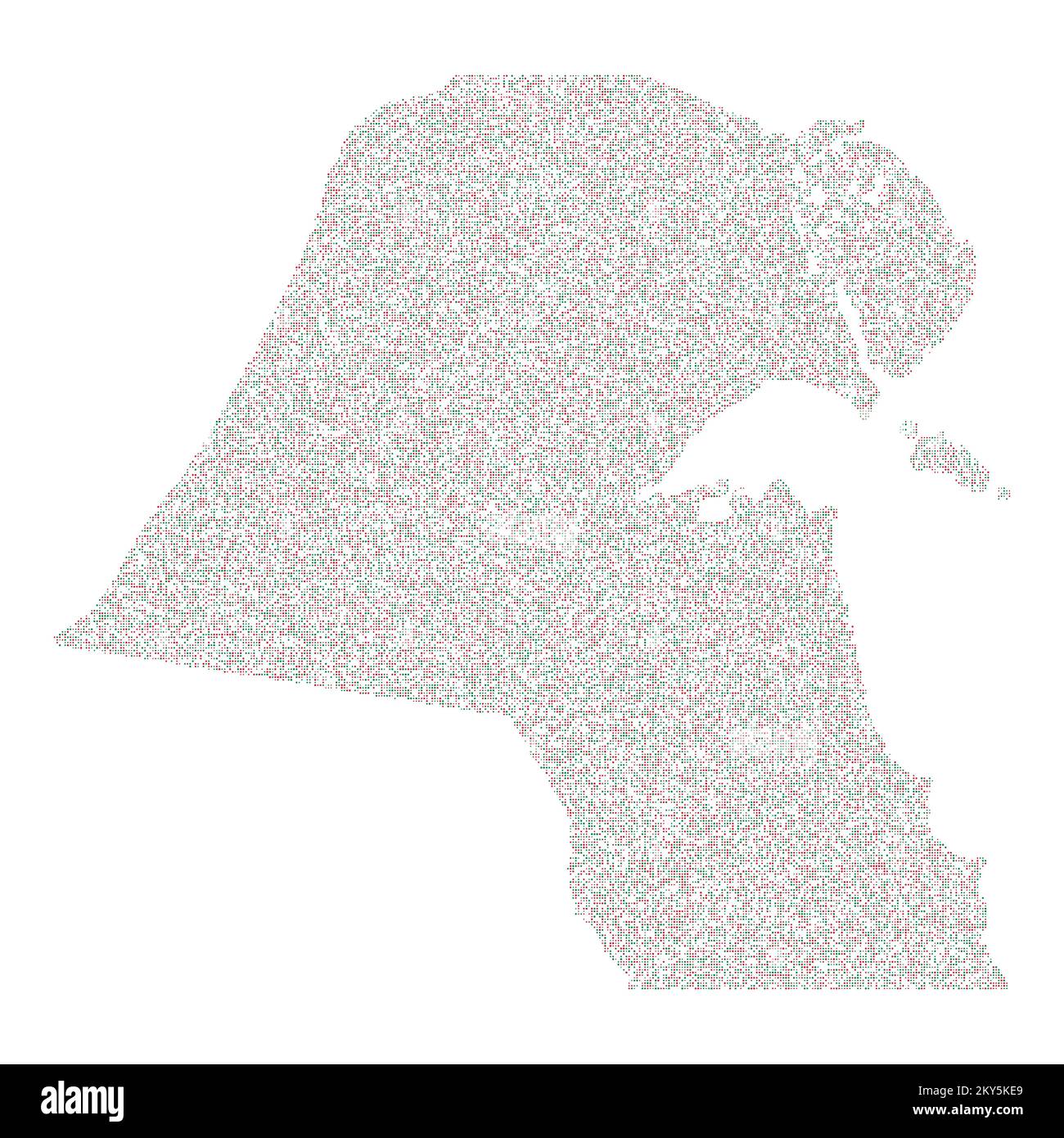 Kuwait Silhouette Pixelated generative pattern illustration Stock ...