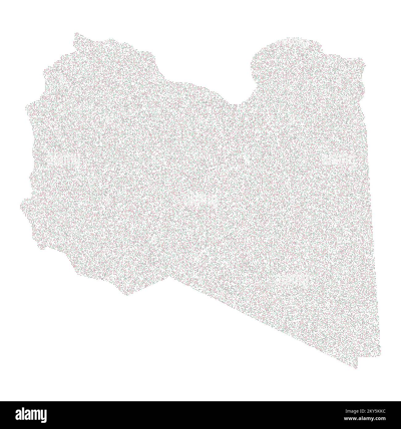 Libya Silhouette Pixelated generative pattern illustration Stock Vector ...