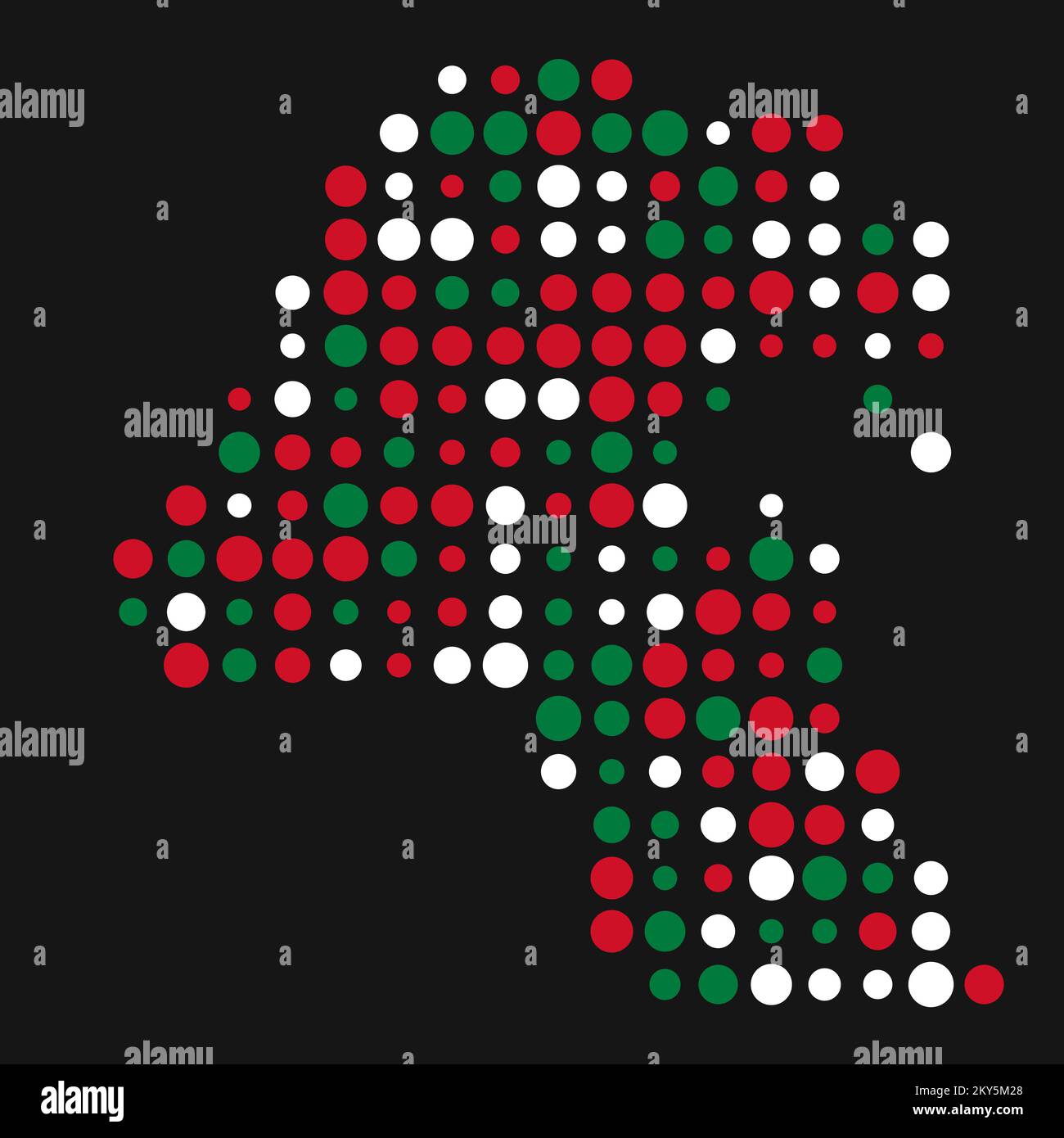 Kuwait Silhouette Pixelated generative pattern illustration Stock ...