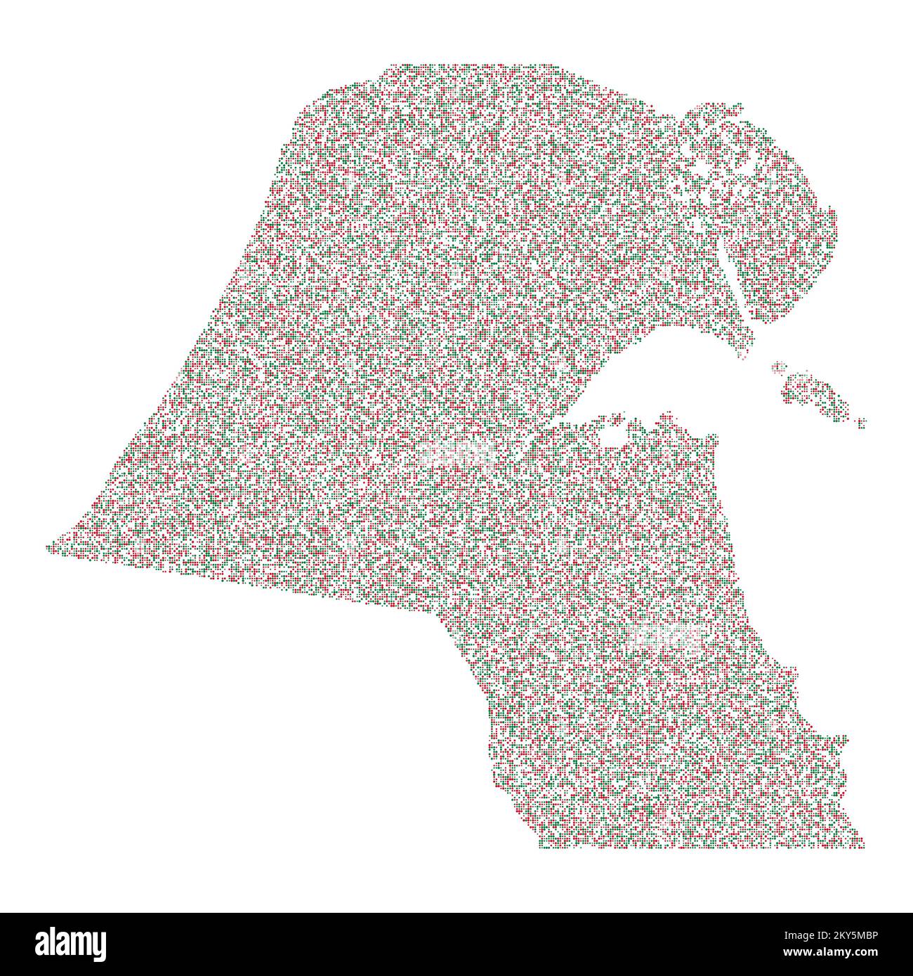 Kuwait Silhouette Pixelated generative pattern illustration Stock ...