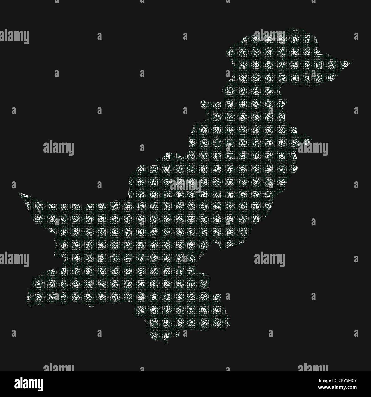 Pakistan Silhouette Pixelated generative pattern illustration Stock ...
