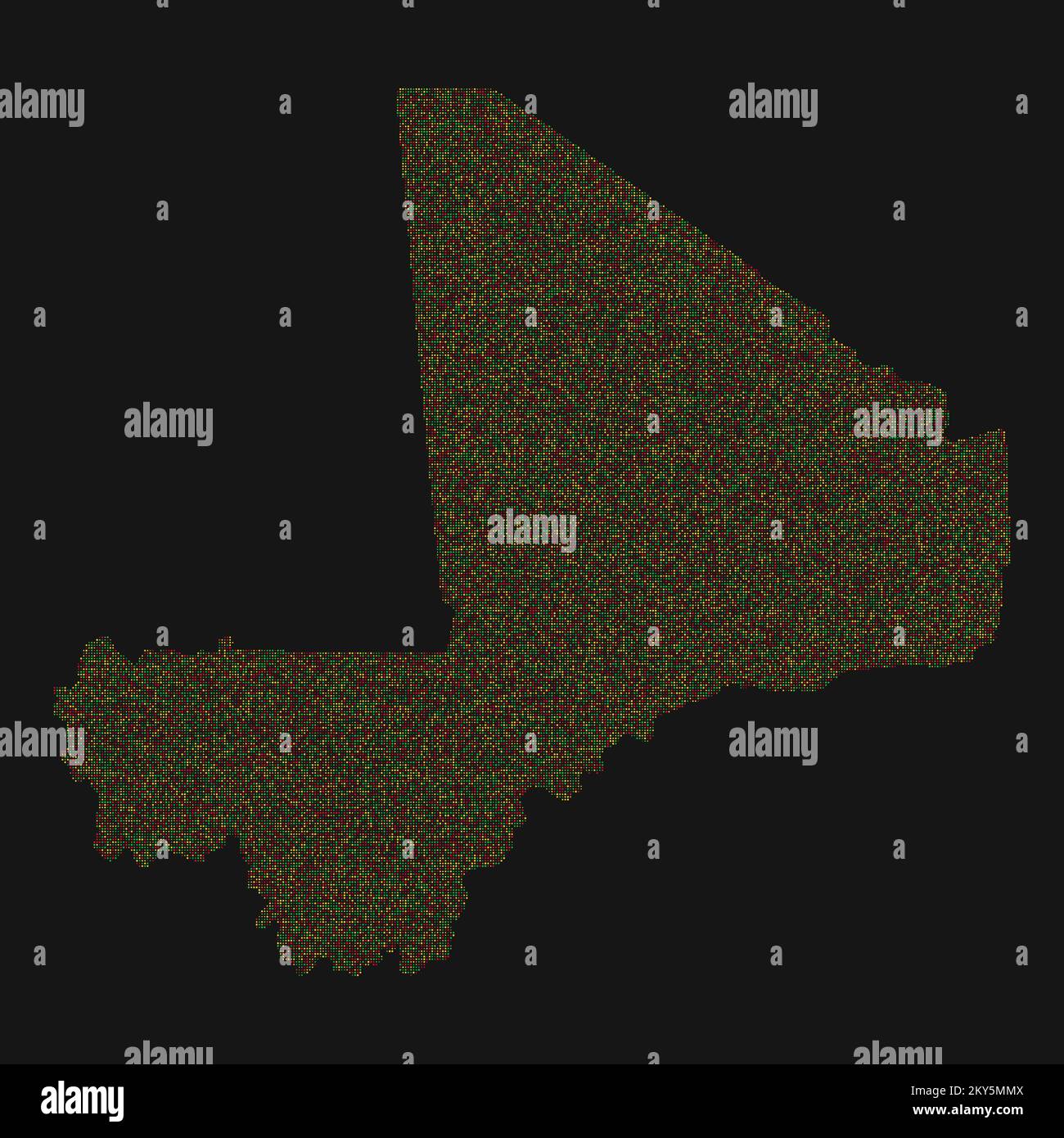 Mali Silhouette Pixelated generative pattern illustration Stock Vector ...