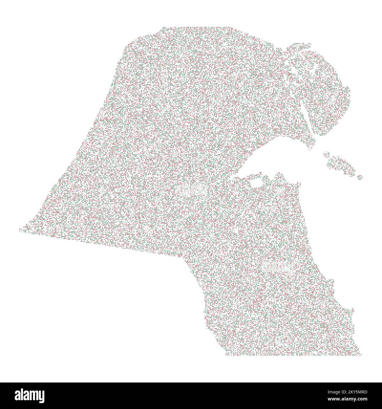 Kuwait Silhouette Pixelated generative pattern illustration Stock ...