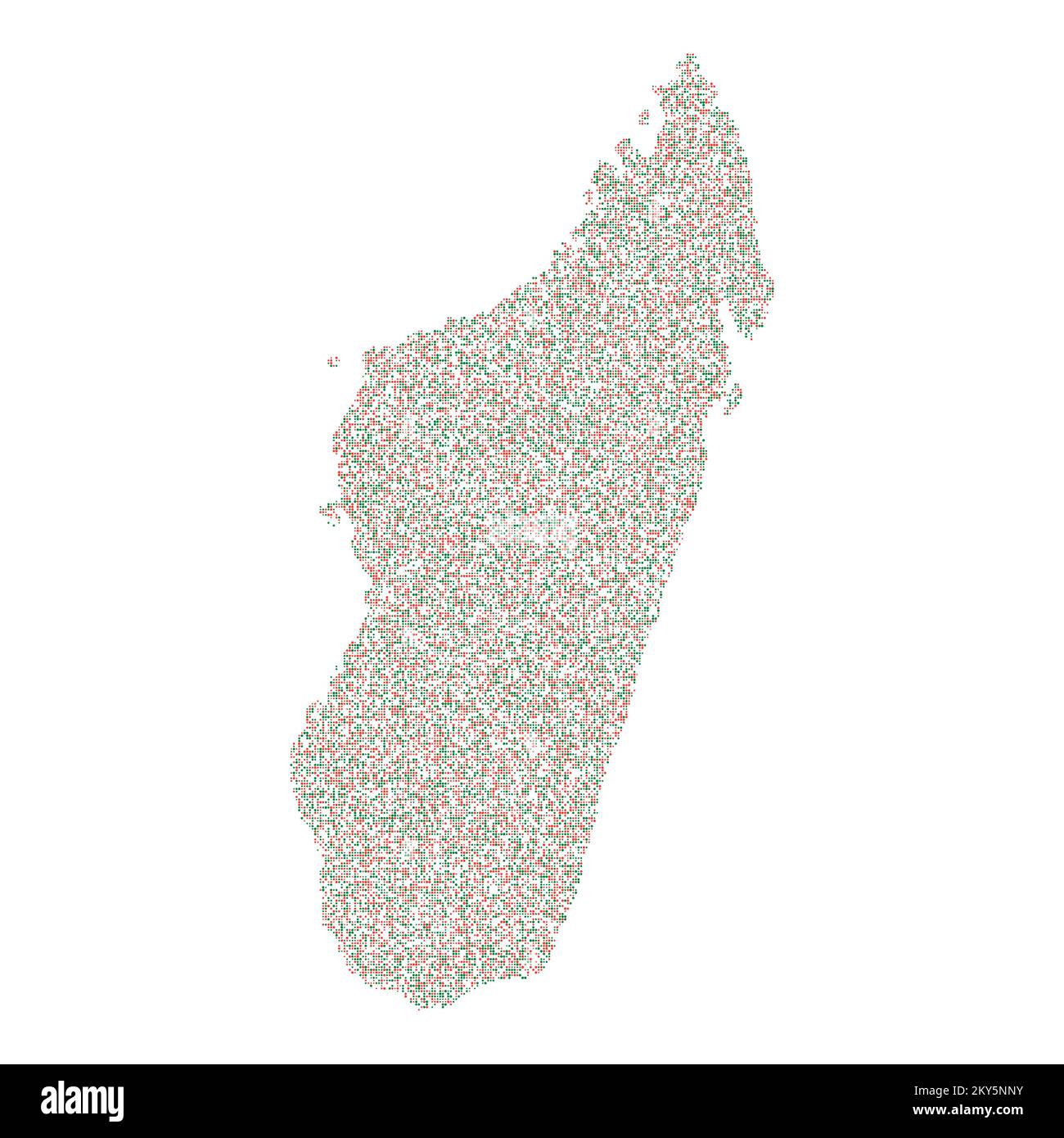 Madagascar Silhouette Pixelated generative pattern illustration Stock ...