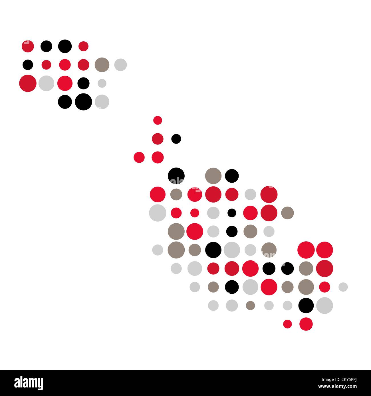 Malta Silhouette Pixelated generative pattern illustration Stock Vector ...