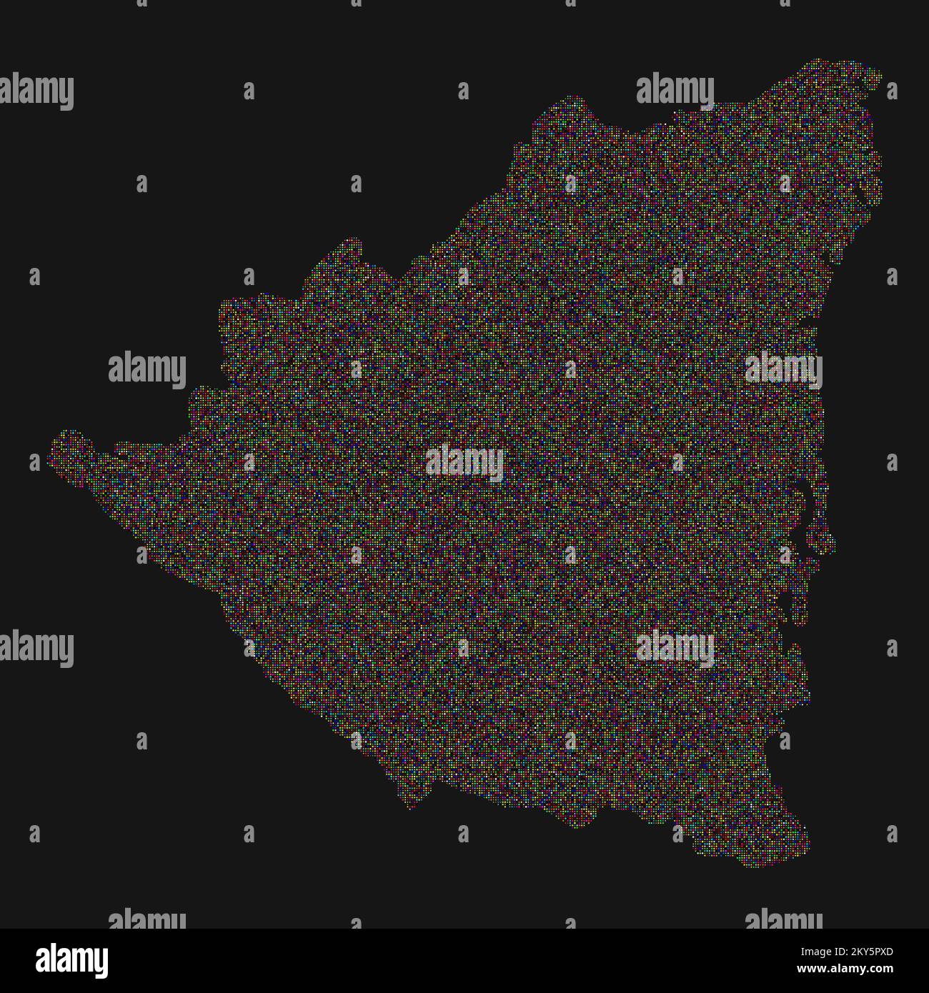 Nicaragua Silhouette Pixelated generative pattern illustration Stock ...