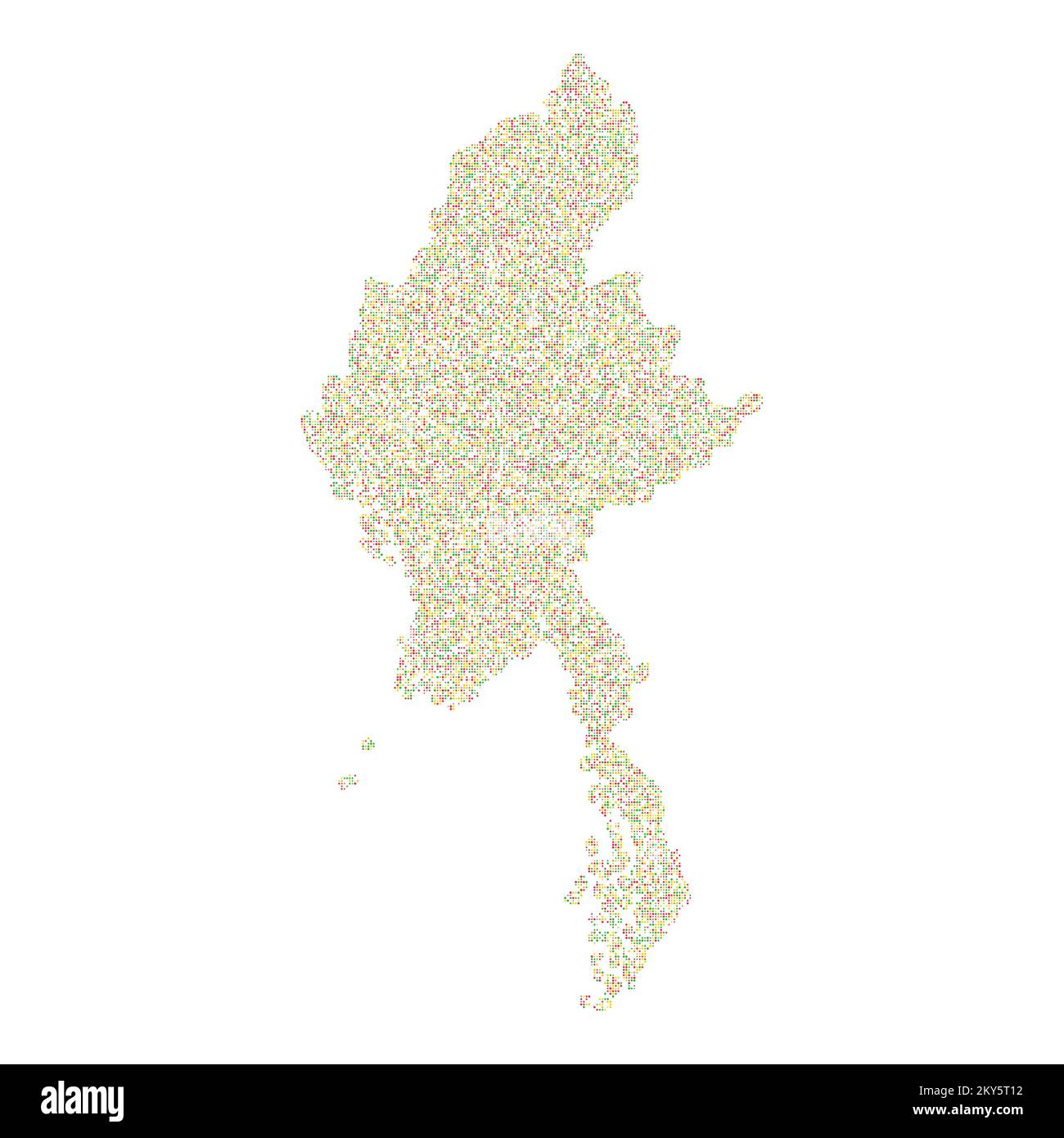 Myanmar Silhouette Pixelated generative pattern illustration Stock ...